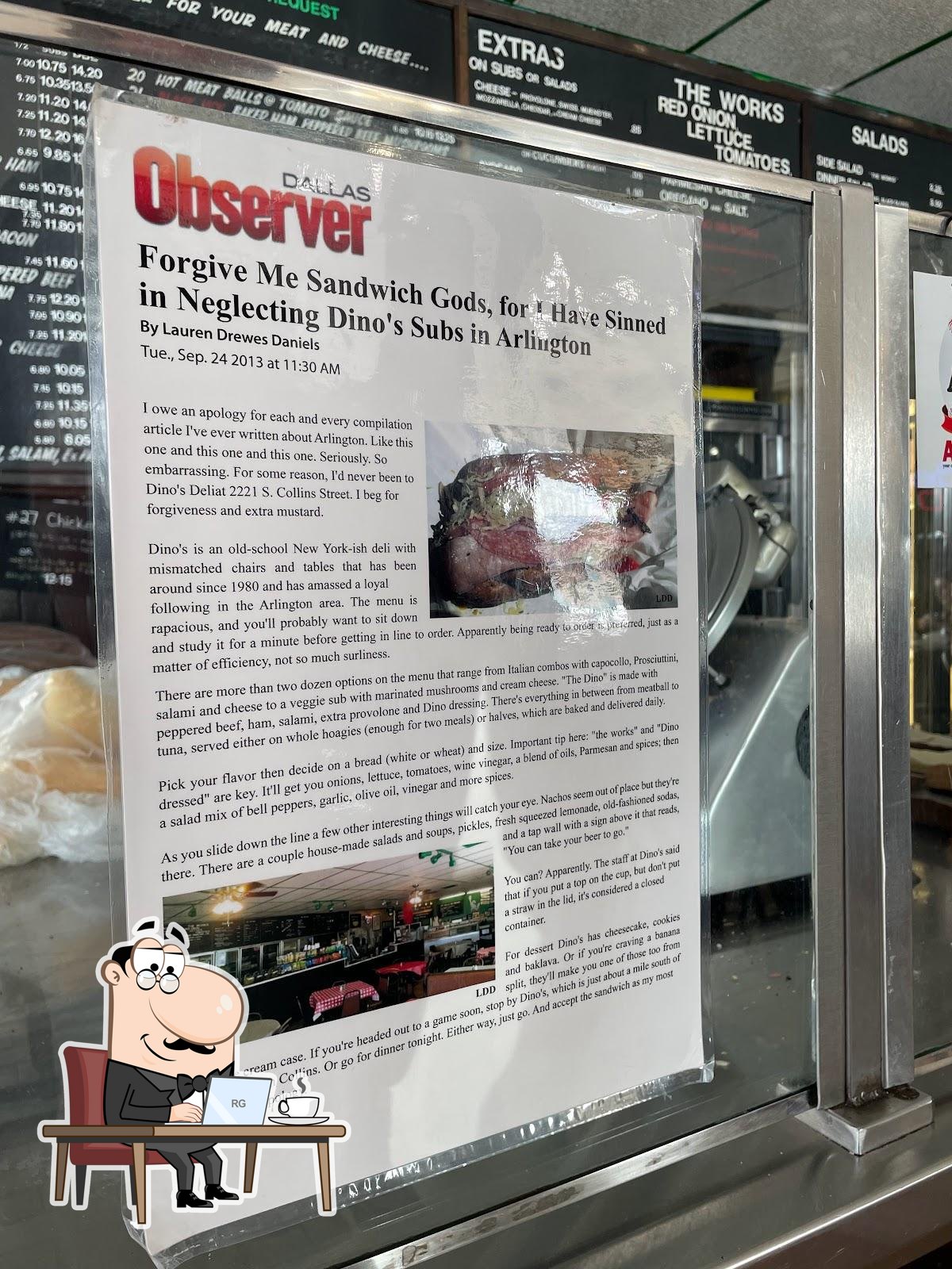 Dino's Subs, Arlington - Restaurant menu, prices and reviews