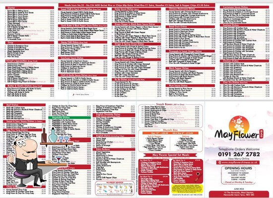 Mayflower Chinese Takeaway, Newcastle upon Tyne - Restaurant menu ...