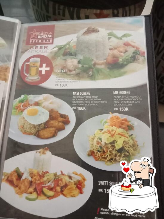 Prada Bintang Bar, South Kuta - Restaurant menu, prices and reviews