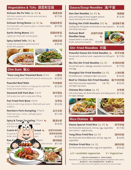 Peaceful restaurant, Burnaby - Restaurant menu, prices and reviews