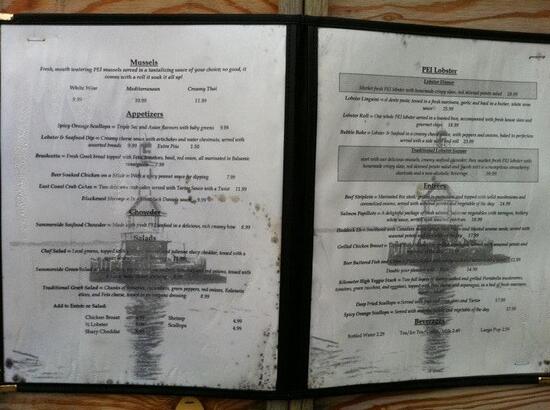 Shipyard on the Water, Summerside - Restaurant menu, prices and reviews